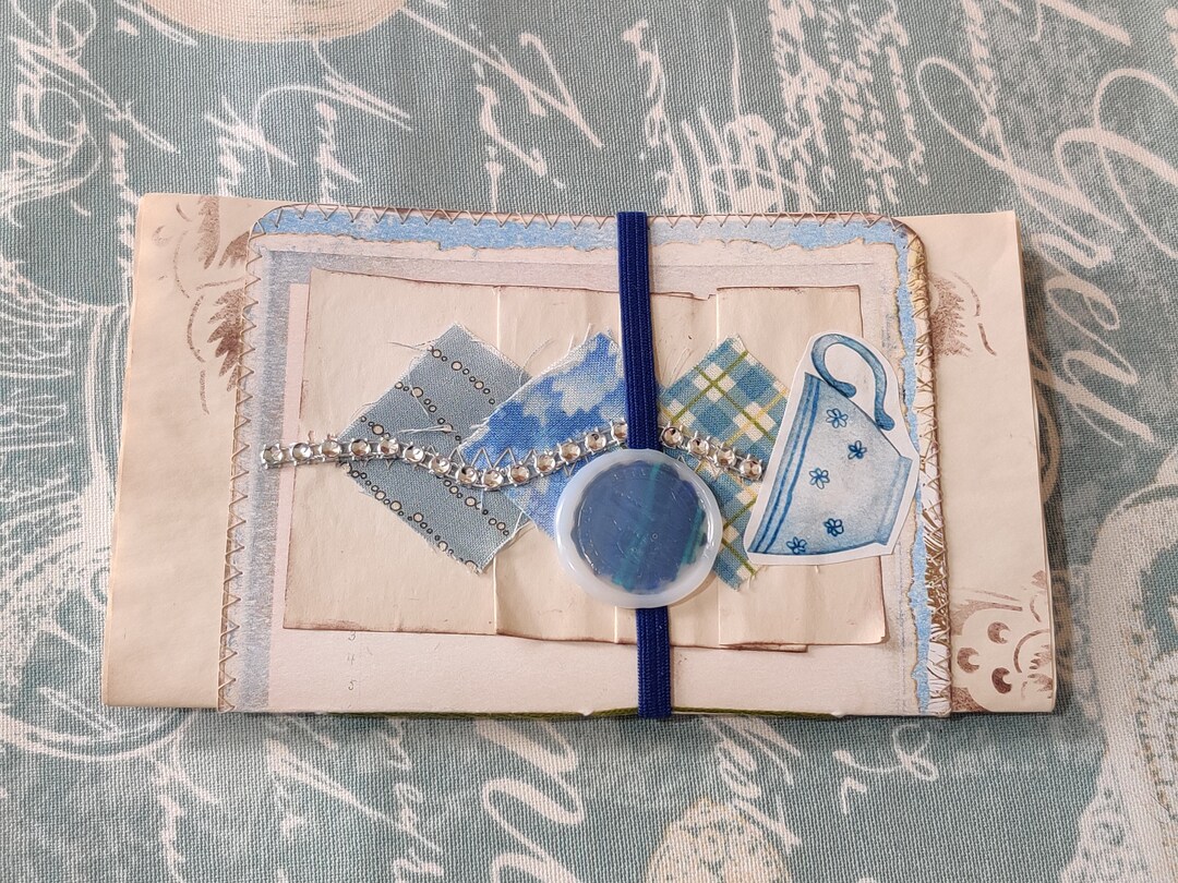 Teacup Collaged Overhang Paper Journal - Etsy