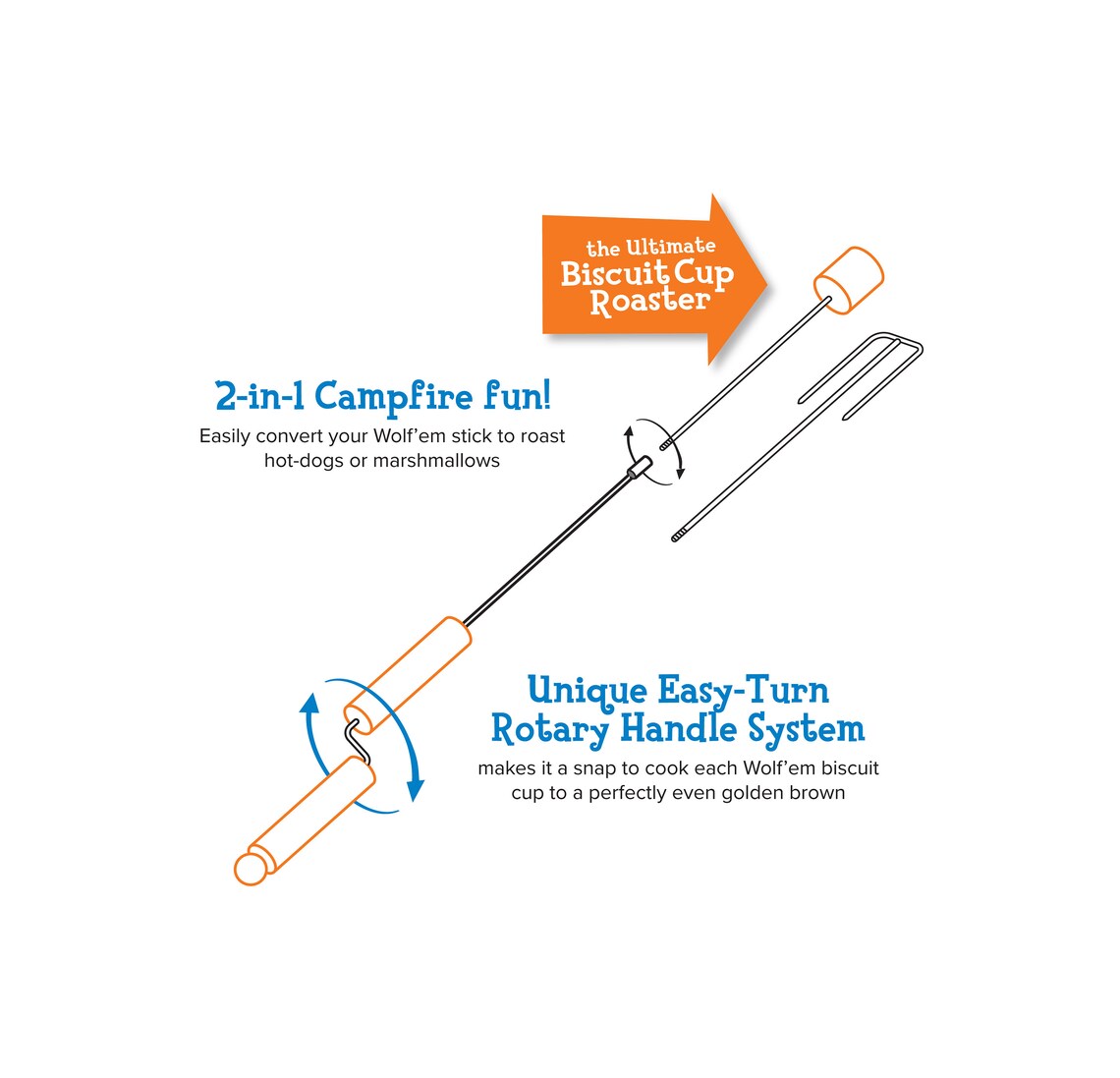 Roasting Stick: Hot Dog Roaster, Biscuit Roasting Stick, Marshmallow ...