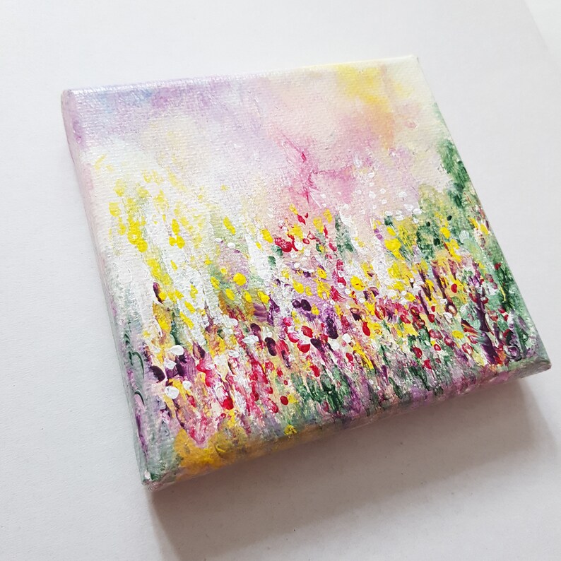 Miniature Painting Abstract Art Acrylic Painting field of Colour on ...