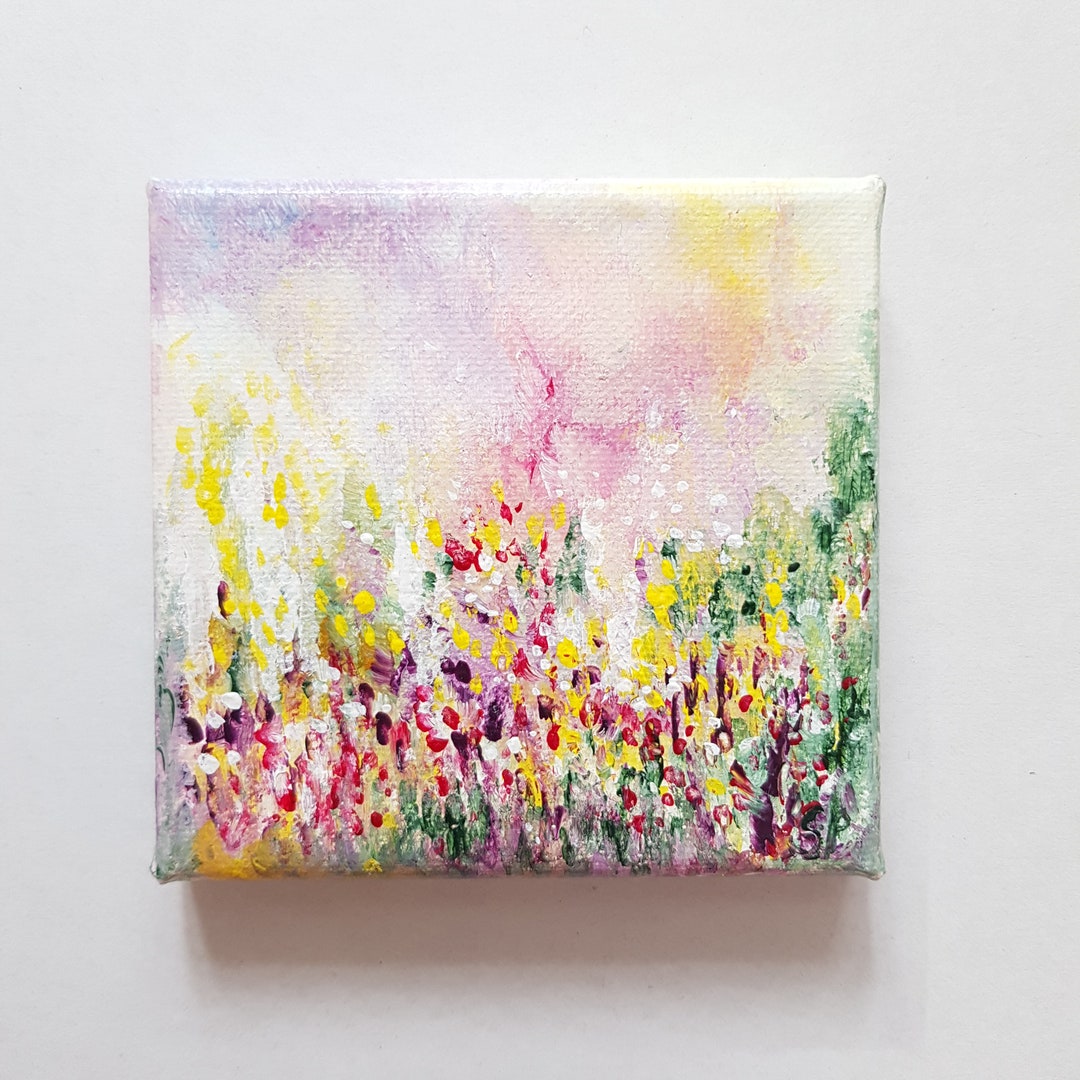Miniature Painting | Abstract Art | Acrylic Painting | "field of Colour ...