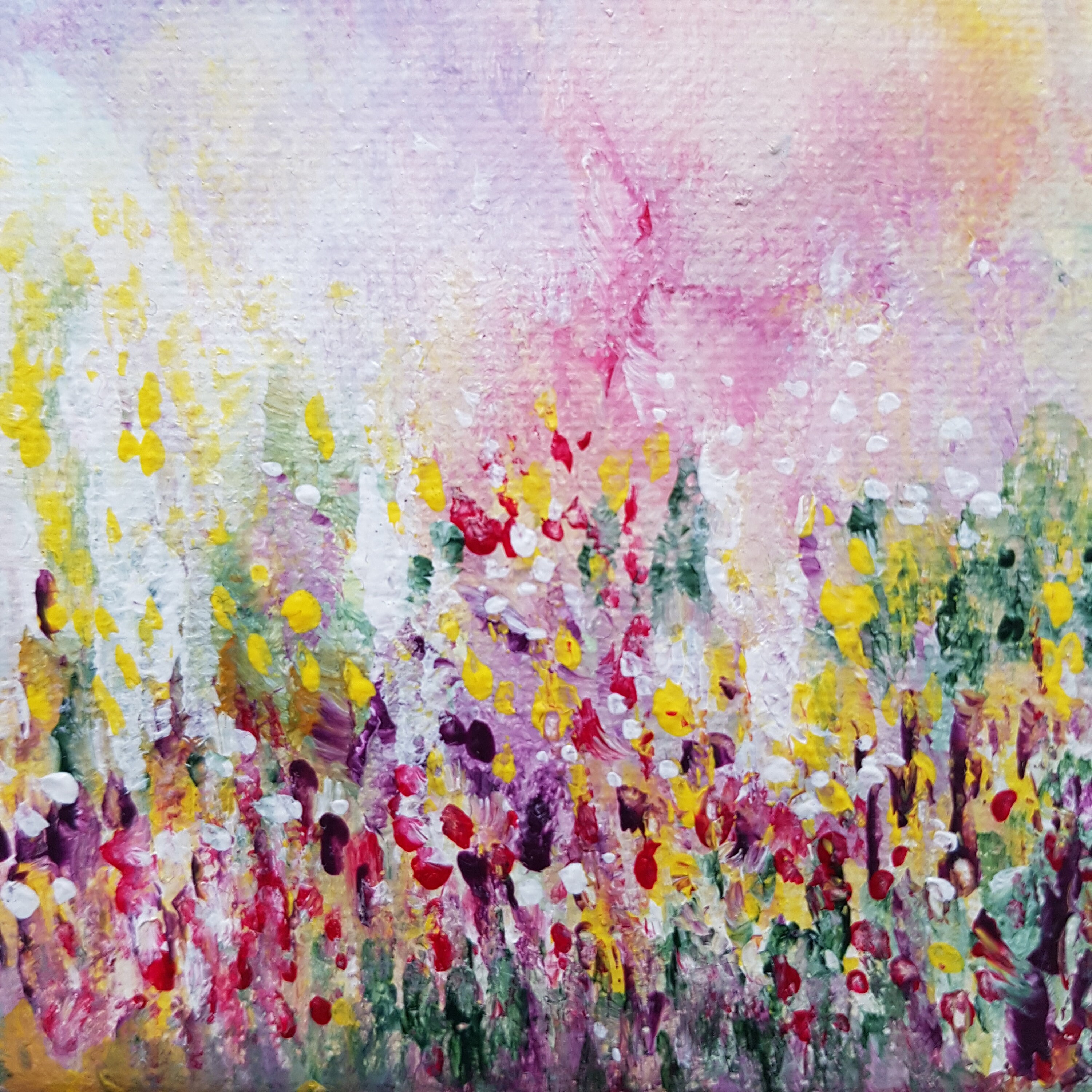Miniature Painting Abstract Art Acrylic Painting field of Colour on ...