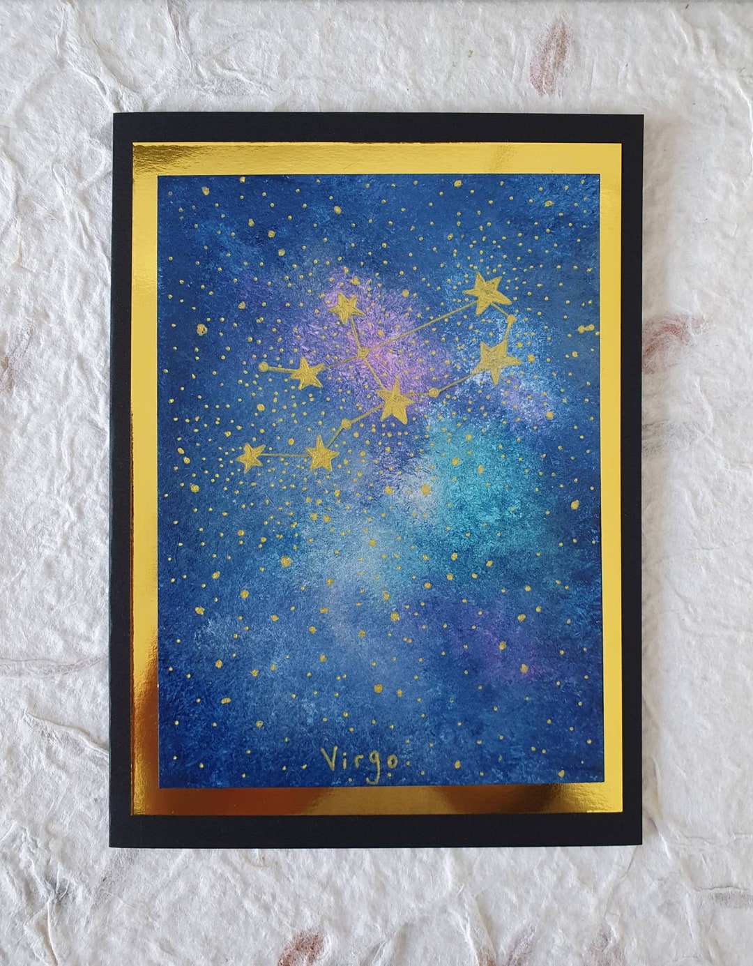 Virgo Star Sign | Hand Painted Card | Original Painting | Greeting Card ...