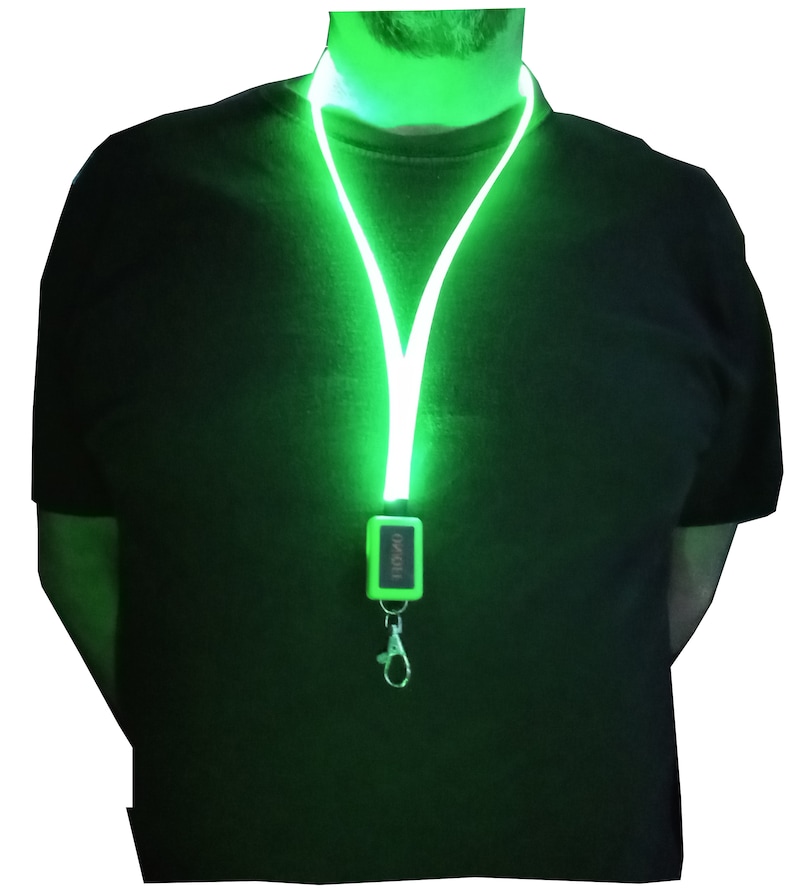 LED Fiber Optic Lanyard: Flashing Light Badge Holder - Etsy