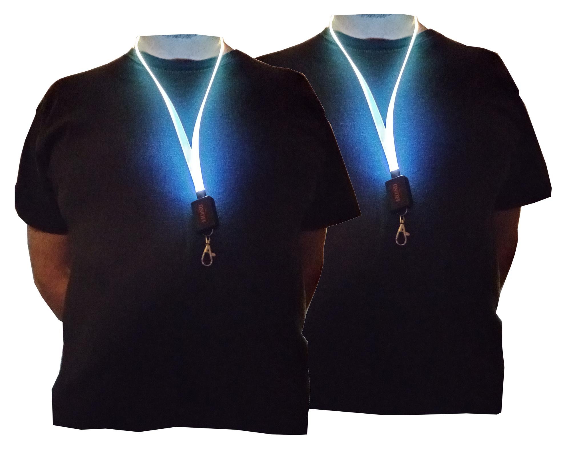LED Fiber Optic Lanyard 2-pack: Flashing Light Badge Holder - Etsy