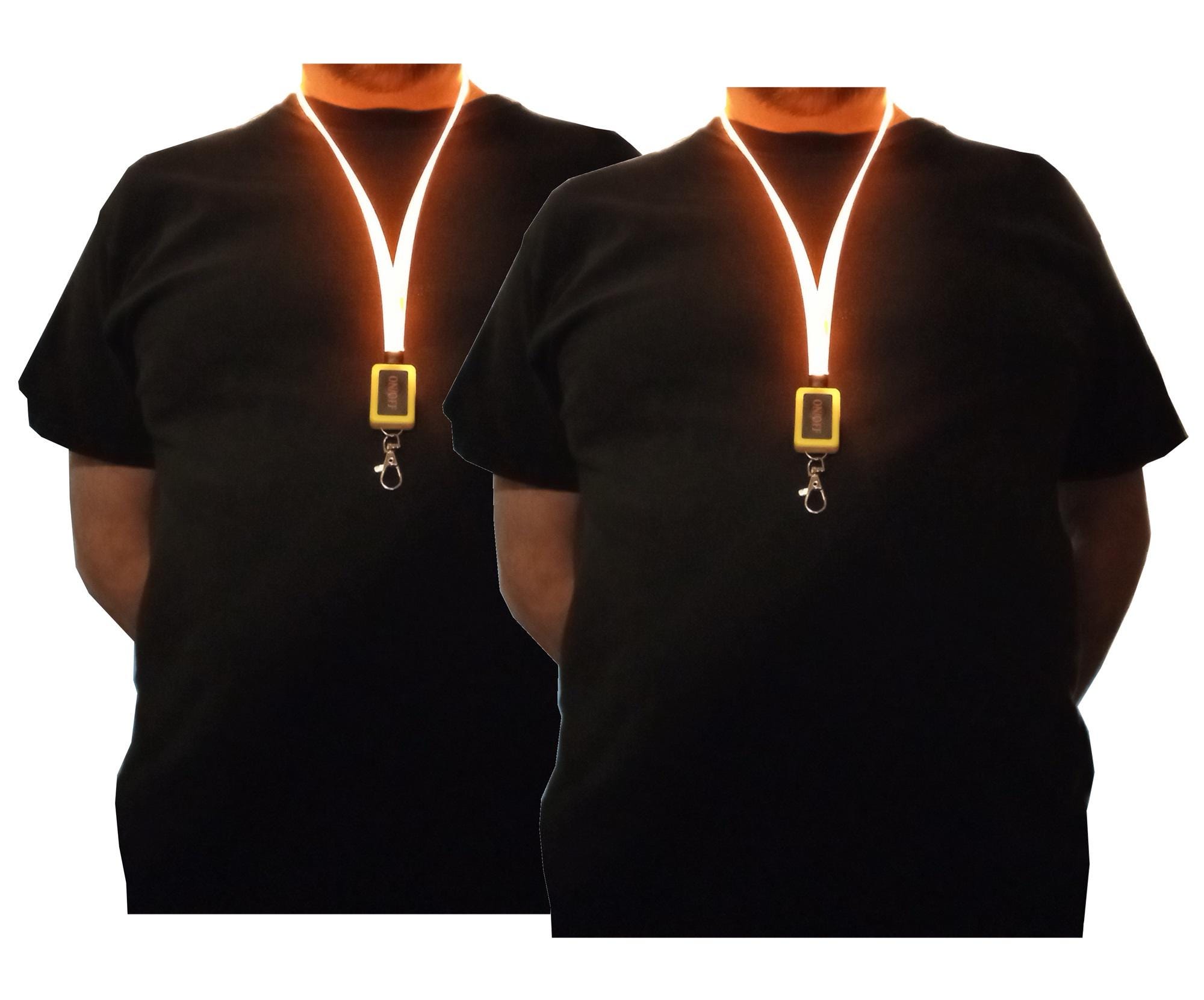 LED Fiber Optic Lanyard 2-pack: Flashing Light Badge Holder - Etsy