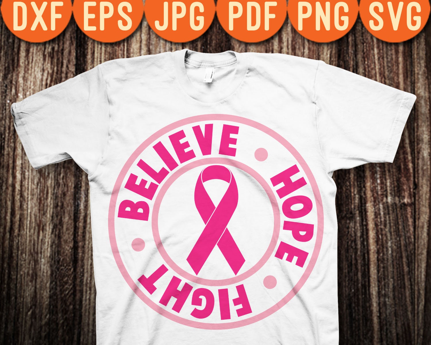 Breast Cancer Ribbon Believe Hope Fight SVG PNG Digital Cut File Iron ...