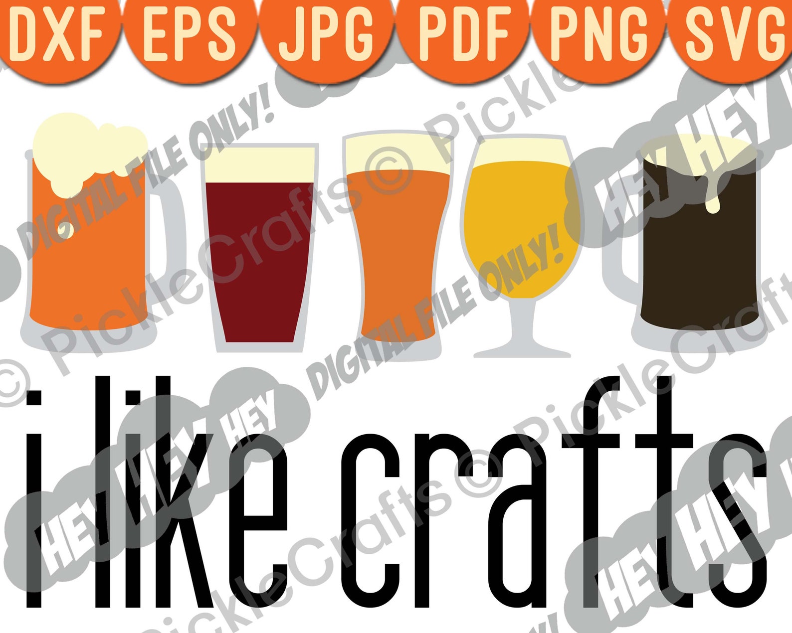 I Like Crafts Beer SVG PNG Digital Cut File Iron on Transfer - Etsy