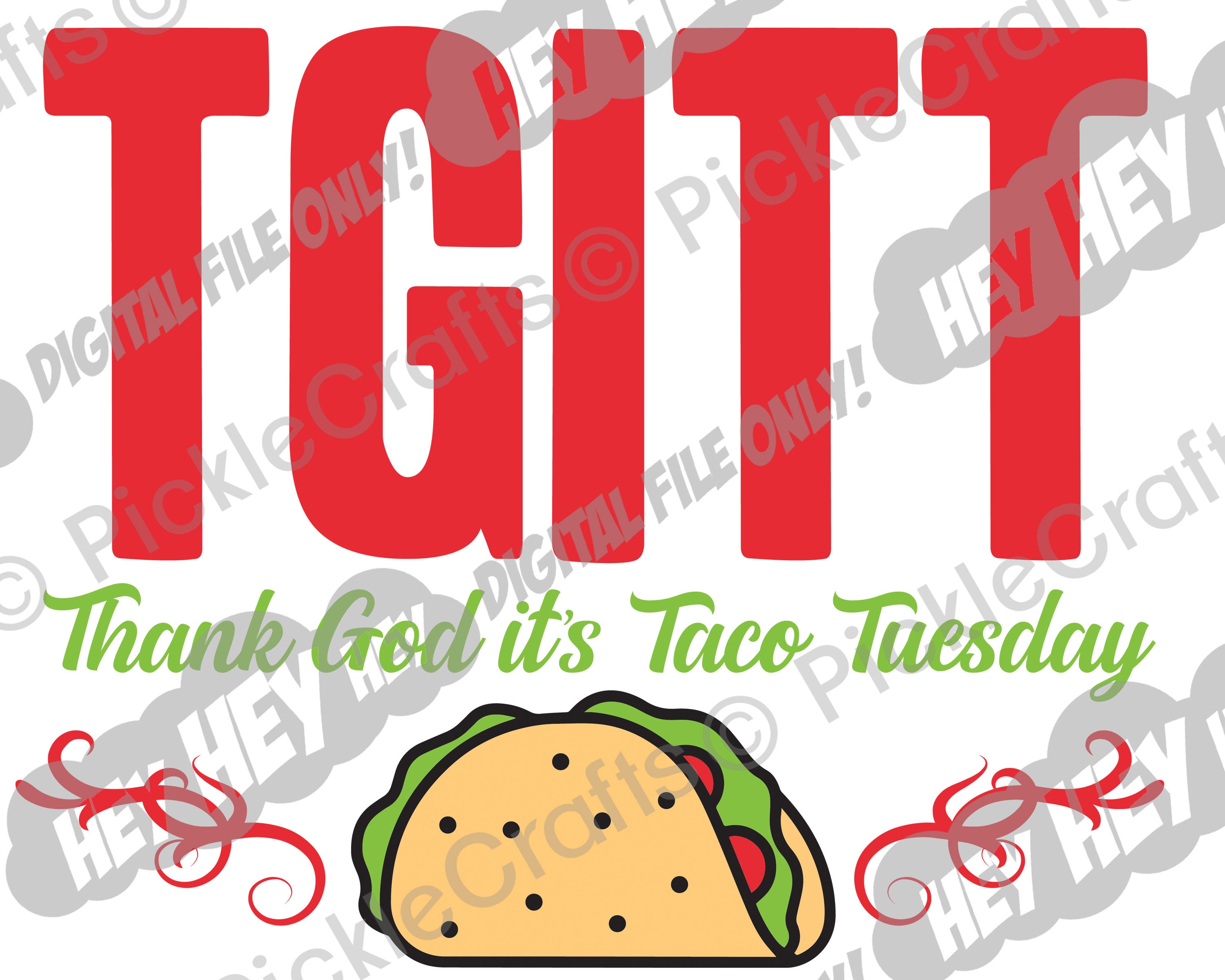 Thank God It's Taco Tuesday Tgitt Tgif Mask Shirt Tote SVG - Etsy