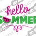 Hello Summer Watermelon Welcome Sign Hand Letter SVG PNG Digital Cut ...