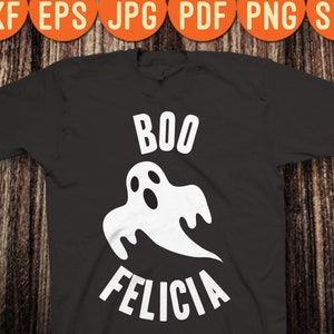 Boo Felicia Felisha Halloween Ghost Friday Ice Cube SVG PNG Digital Cut ...
