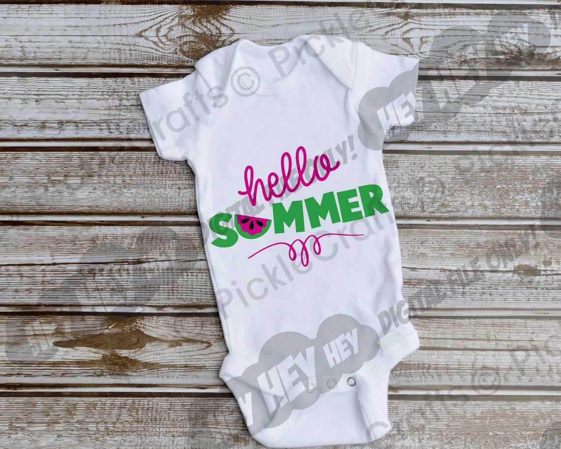 Hello Summer Watermelon Welcome Sign Hand Letter SVG PNG - Etsy