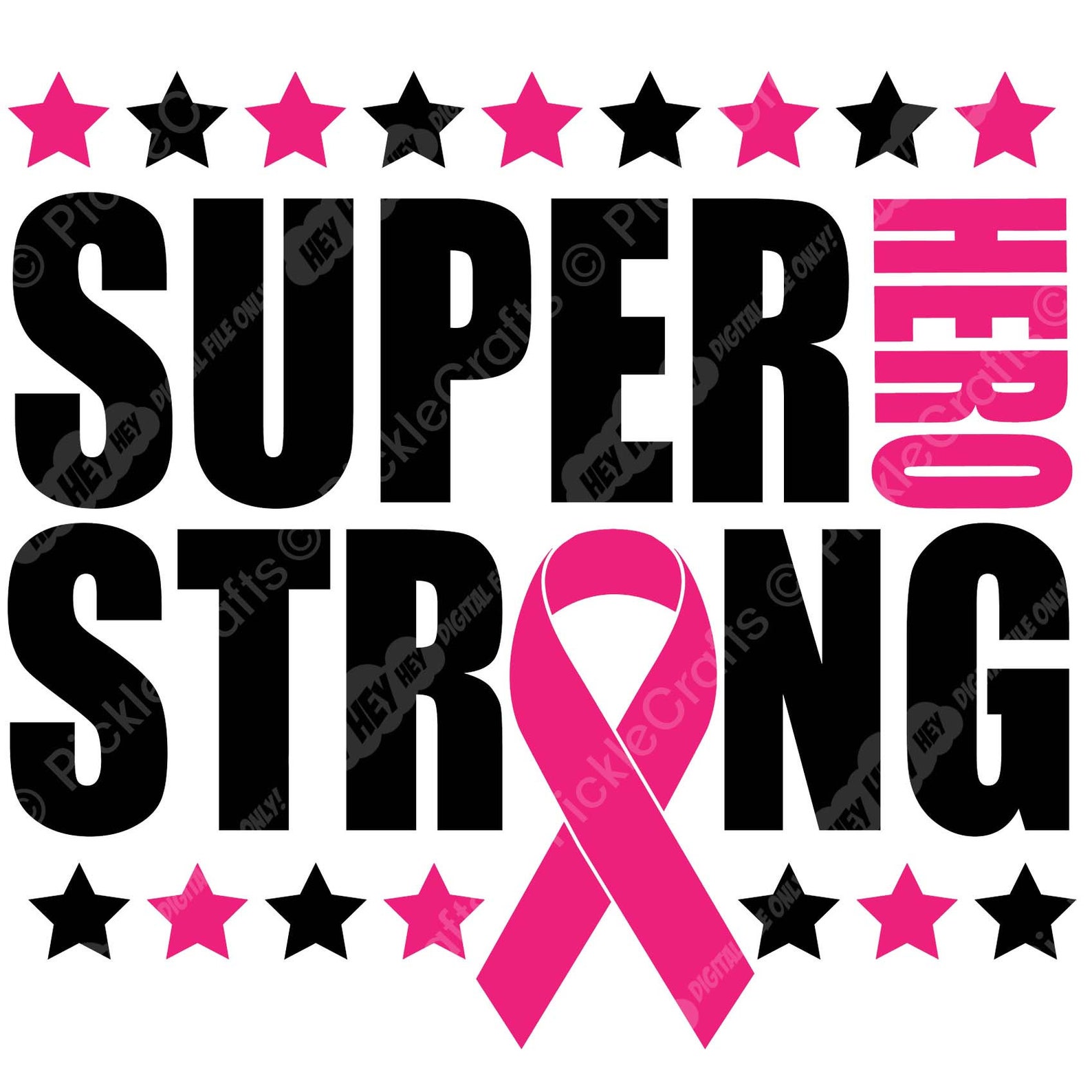 Cancer Superhero Strong Ribbon SVG PNG Digital Cut File Iron | Etsy