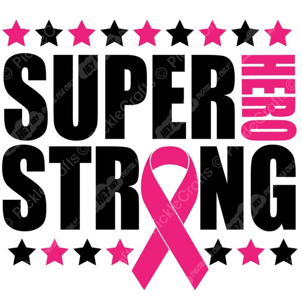 Cancer Superhero Svg - Etsy