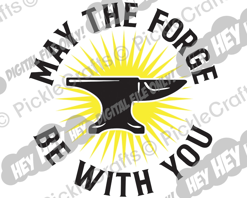 Blacksmith May the Forge Be With You SVG PNG Digital Cut File - Etsy