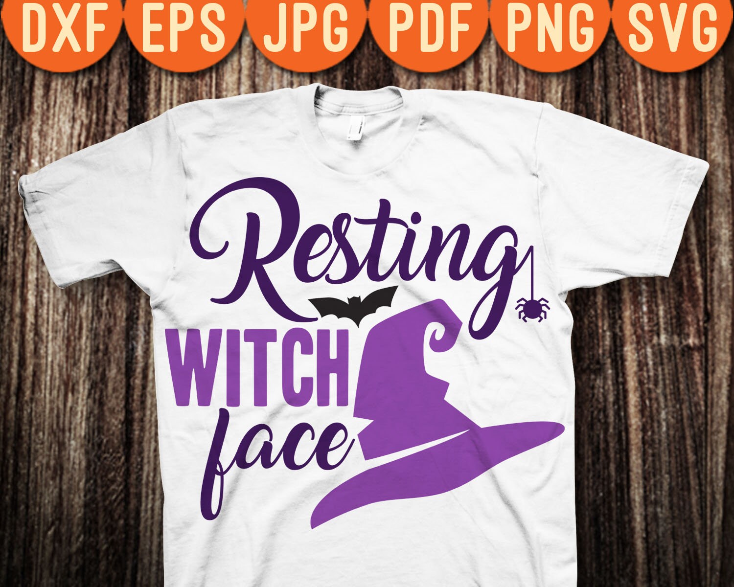 Resting Witch Face Halloween RBF SVG PNG Digital Cut File Iron | Etsy