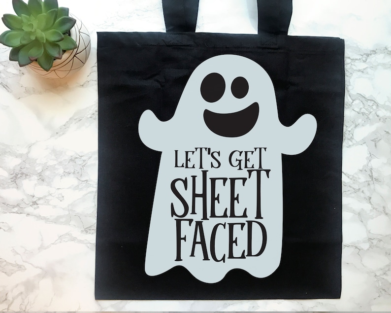 Let's Get Sheet Faced Ghost Halloween Wine Beer SVG PNG - Etsy