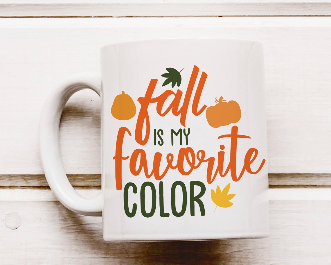 Fall is My Favorite Color Autumn Pumpkin Spice SVG PNG Digital | Etsy