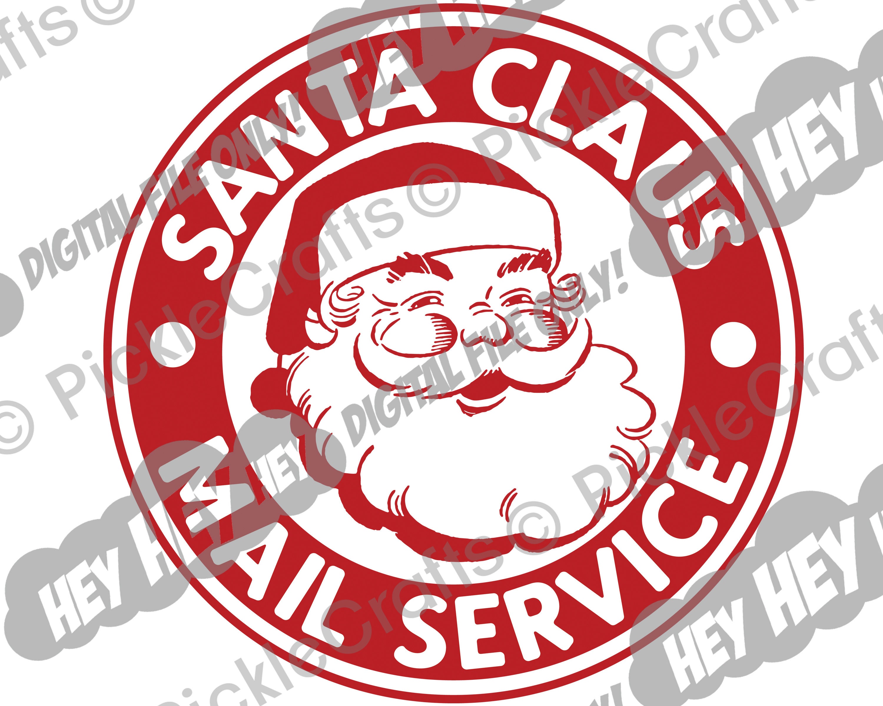 Christmas Santa Postmark Stamp Tag Bundle SVG PNG Digital Cut - Etsy UK