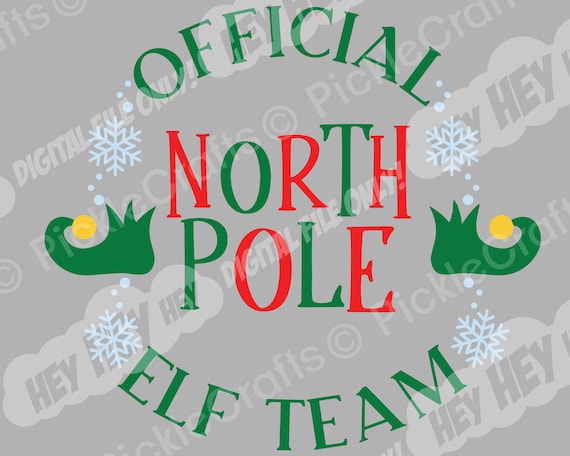 Official North Pole Elf Team Christmas SVG PNG Digital Cut | Etsy