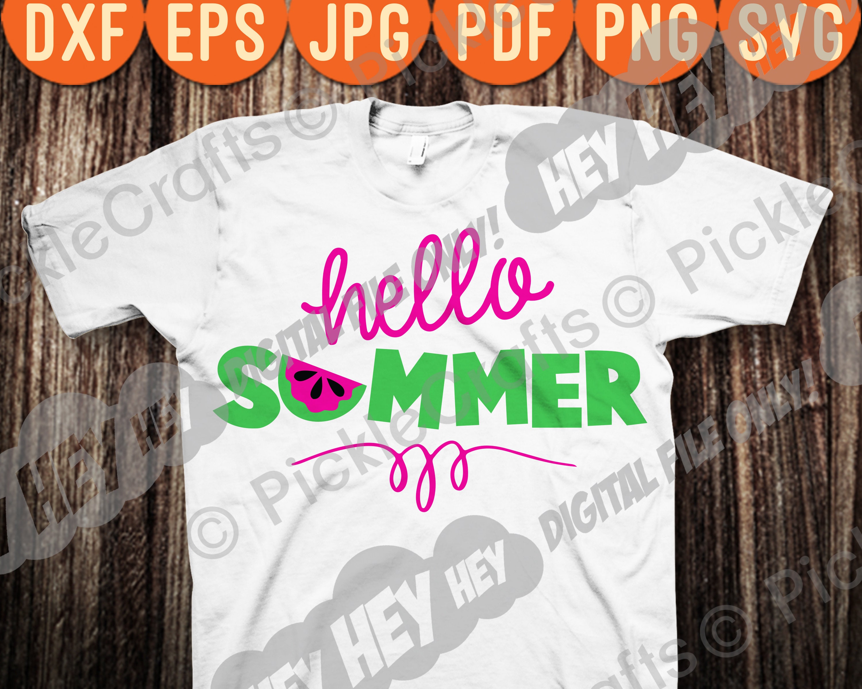 Hello Summer Watermelon Welcome Sign Hand Letter SVG PNG - Etsy