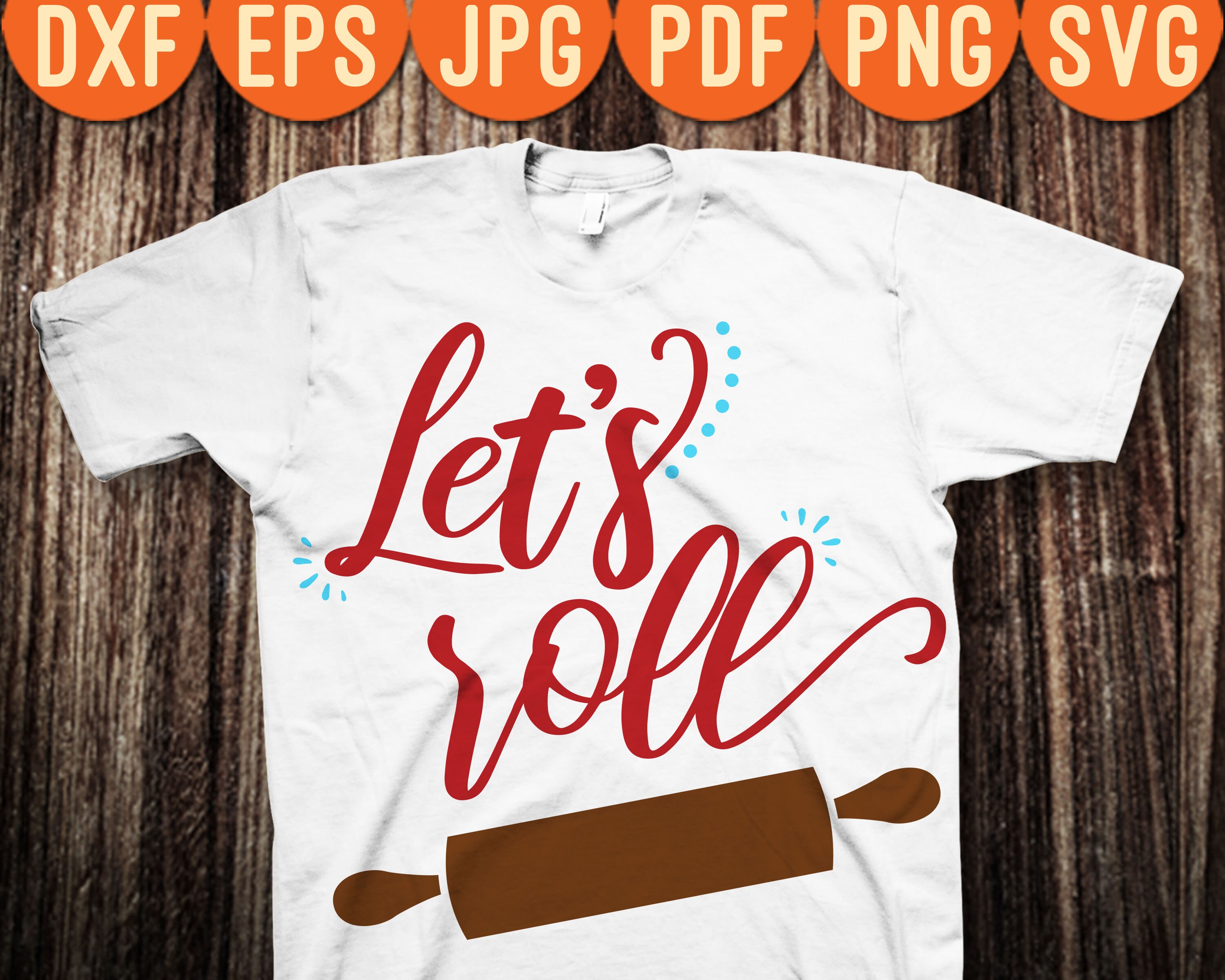 Let's Roll Baking Chef Cooking Rolling Pin Funny Puns SVG - Etsy