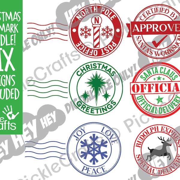 Timbro postale di babbo natale - Etsy Italia