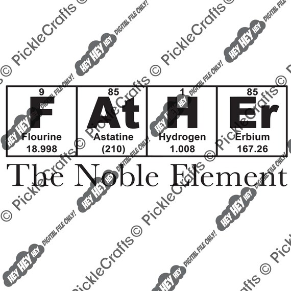 Father Element Breaking Bad Science Nerd SVG PNG Digital Cut | Etsy