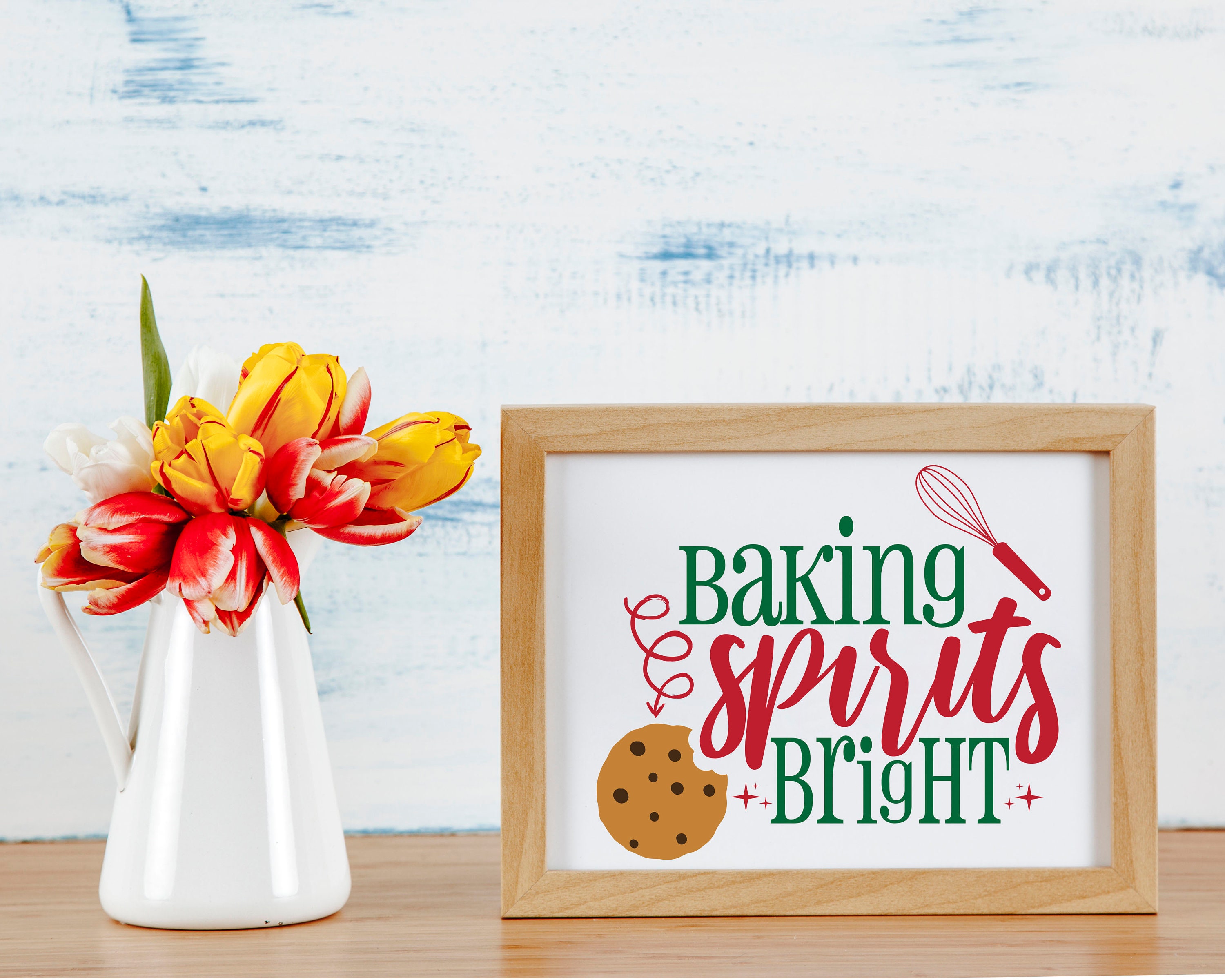 Baking Spirits Bright Christmas Xmas Cookies Ornament Design SVG PNG ...