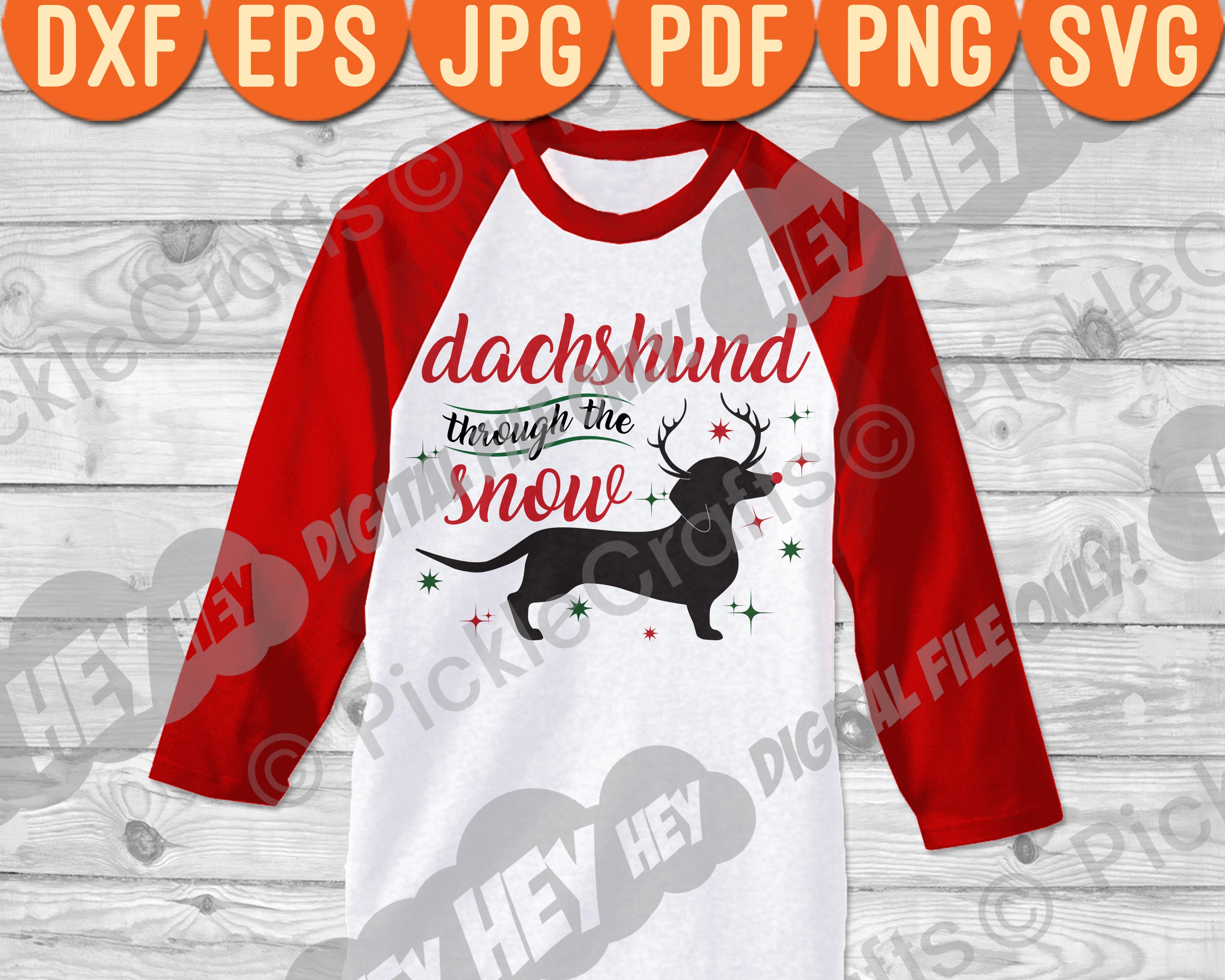 Dachshund Through the Snow-single Dog Cute Christmas Happy - Etsy
