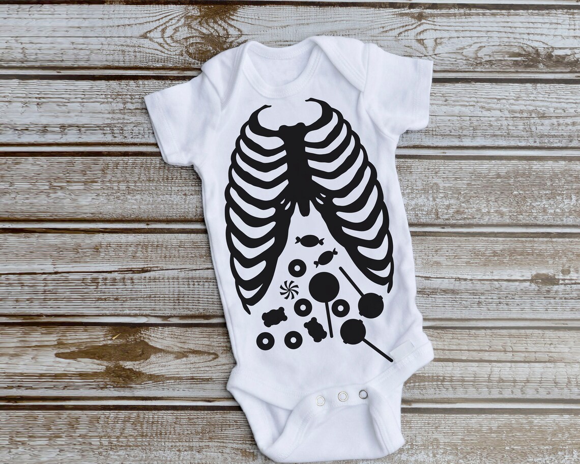 Skeleton X-ray Candy Stomach Halloween Costume SVG PNG Digital Cut File ...