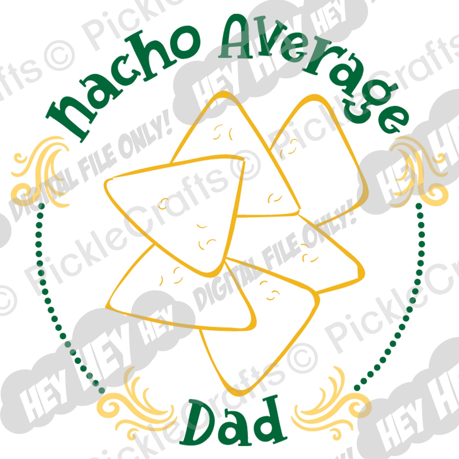 Nacho Average Dad Father's Day SVG PNG Digital Cut File Iron on ...