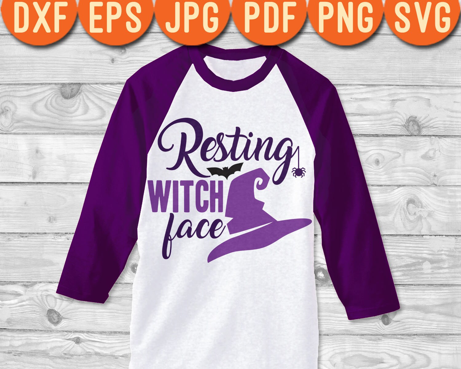 Resting Witch Face Halloween RBF SVG PNG Digital Cut File Iron | Etsy