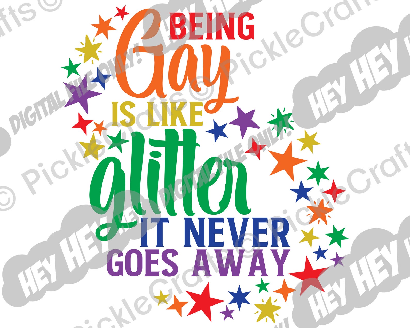 Gay Pride Rainbow Being Gay Is Like Glitter Lgbtq Svg Png Etsy