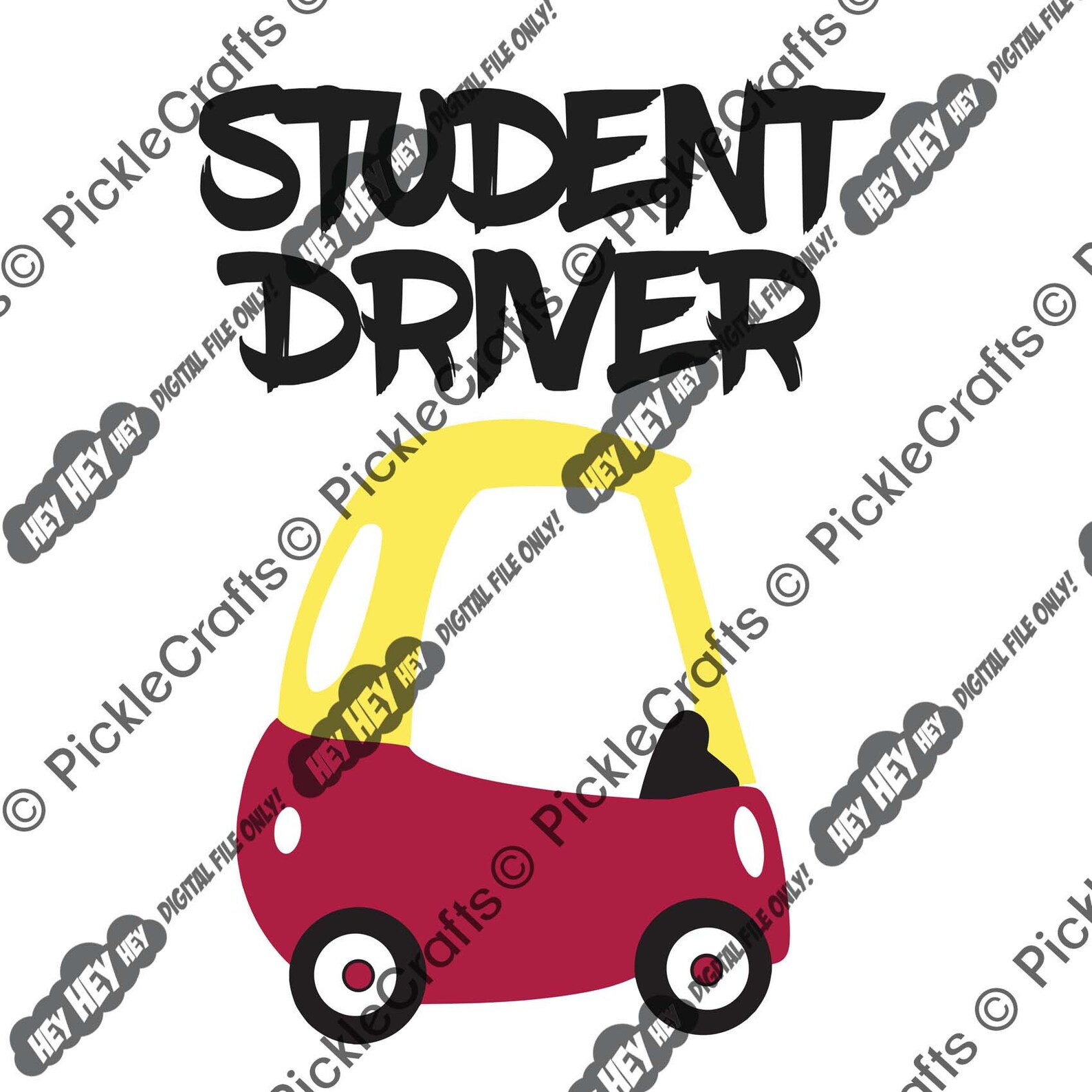 Caution: Student Driver SVG PNG Digital Cut File Iron on - Etsy