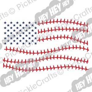 Baseball American Flag Softball Patriotic SVG PNG Digital Cut File Iron ...