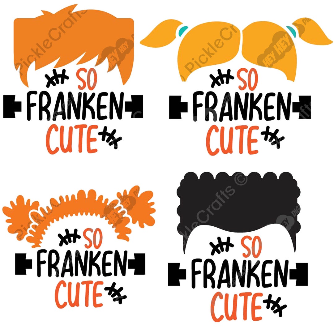 So Franken Cute Kids Halloween Frankenstein SVG PNG Digital Cut File ...