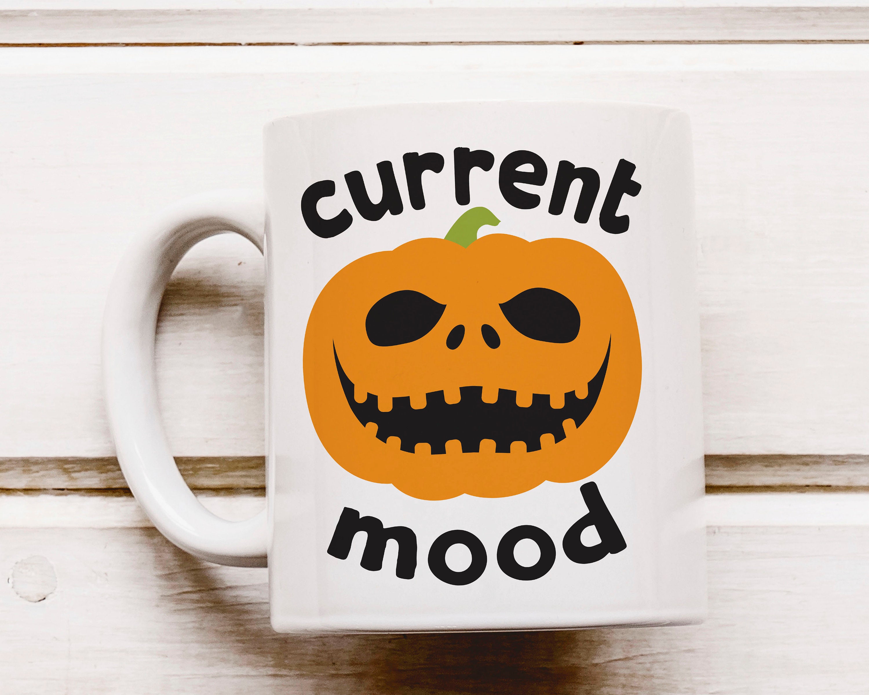 Current Mood Pumpkin Face Halloween Jack Fall Autumn SVG PNG Digital ...