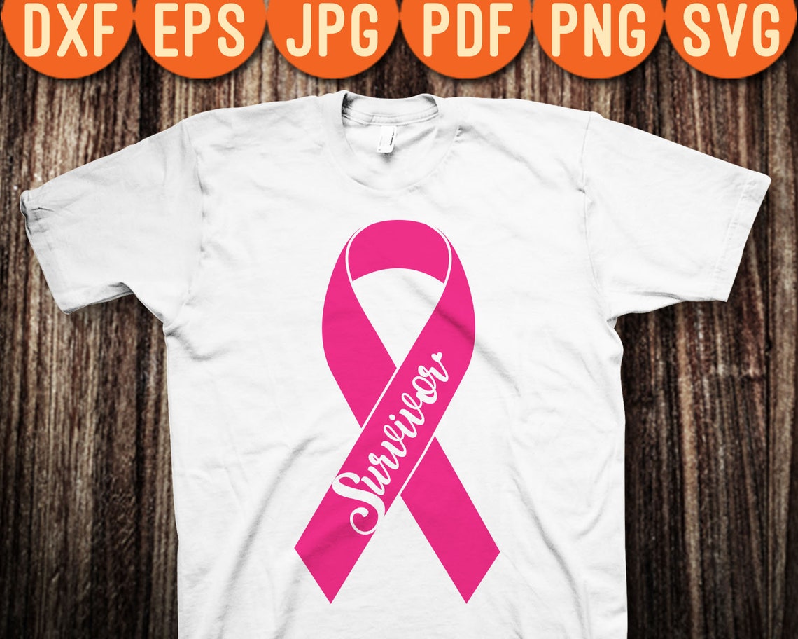 Breast Cancer Ribbon Survivor Awareness SVG PNG Digital Cut | Etsy