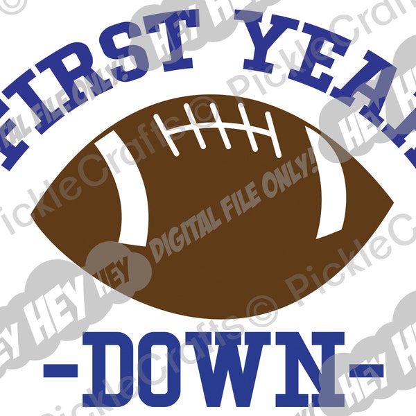First Year Down Football Birthday - Etsy