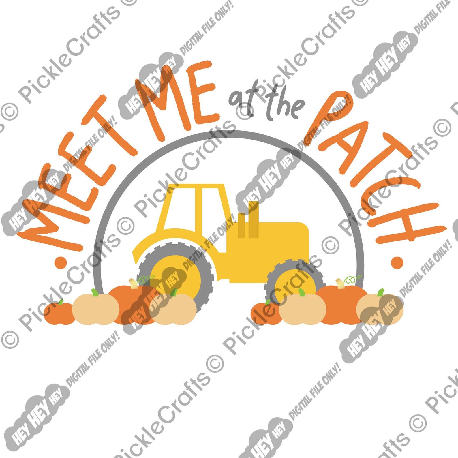 Meet Me at the Patch Tractor SVG PNG Digital Cut File Iron on Transfer ...