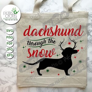 Dachshund Through the Snow-single Dog Christmas Happy Holidays SVG PNG ...