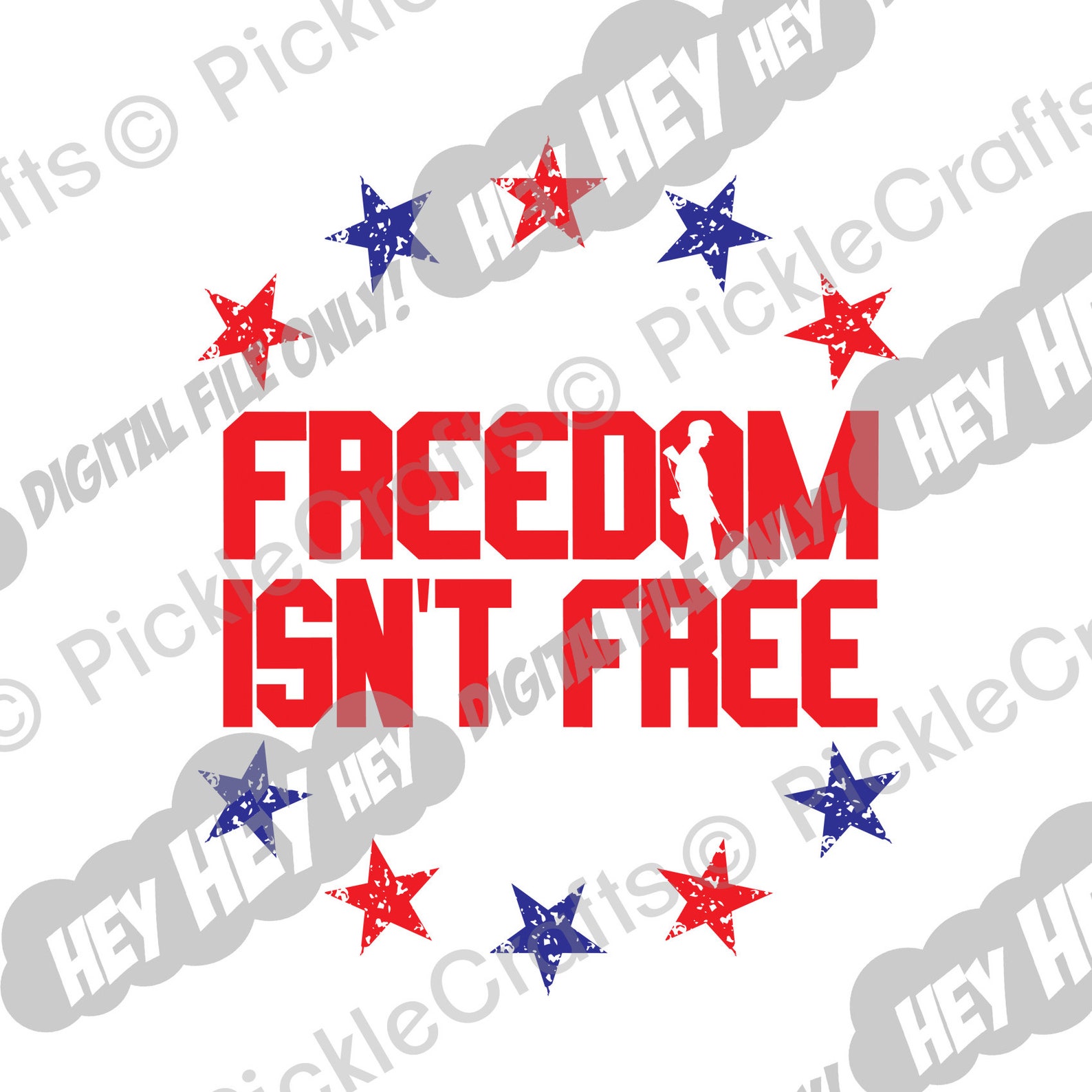 Freedom Isn't Free USA Soldier Patriotic America SVG PNG Digital Cut ...
