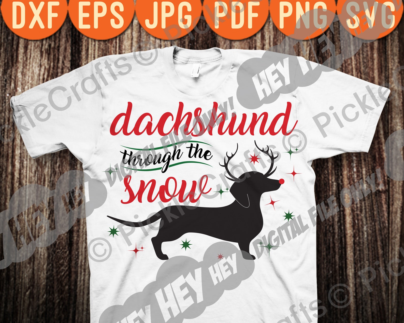 Dachshund Through the Snow-single Dog Cute Christmas Happy - Etsy
