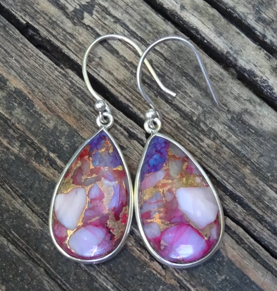 925 Large Pink Spiny Oyster in Turquoise Sterling Silver - Etsy