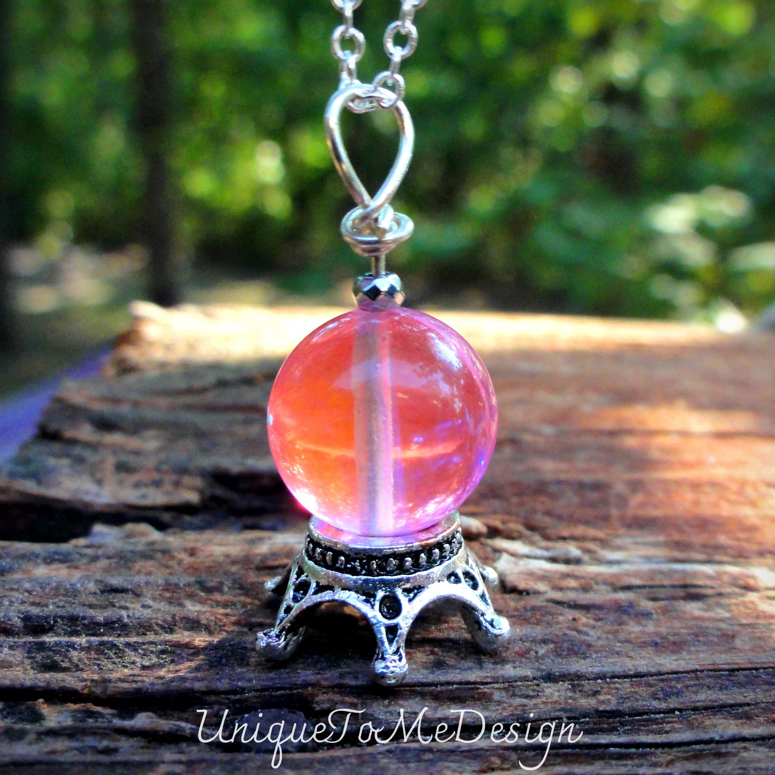 Crystal orb necklace store