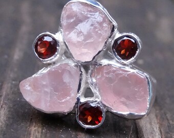 Garnet Rose Quartz - Etsy