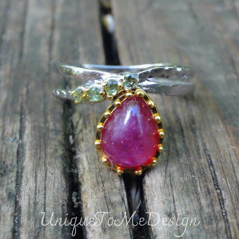 Natural Ruby Ring - Etsy