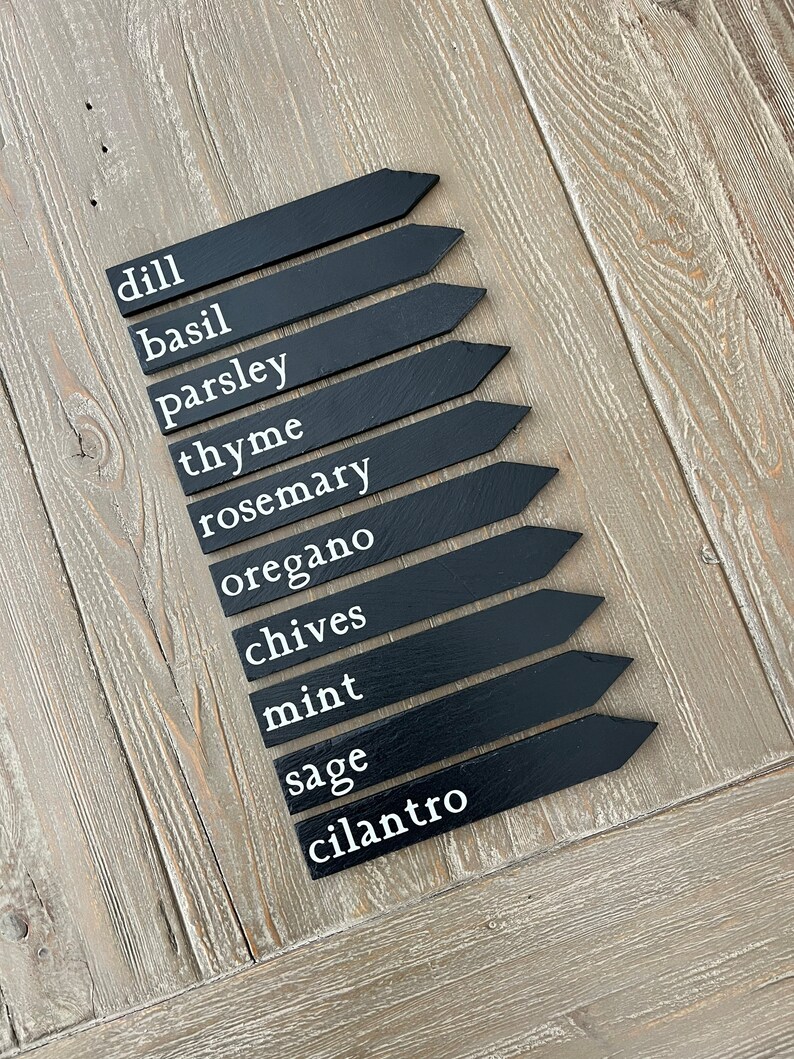 Veggie and Herb Slate Label, Garden Sign, Plant Identification Markers ...