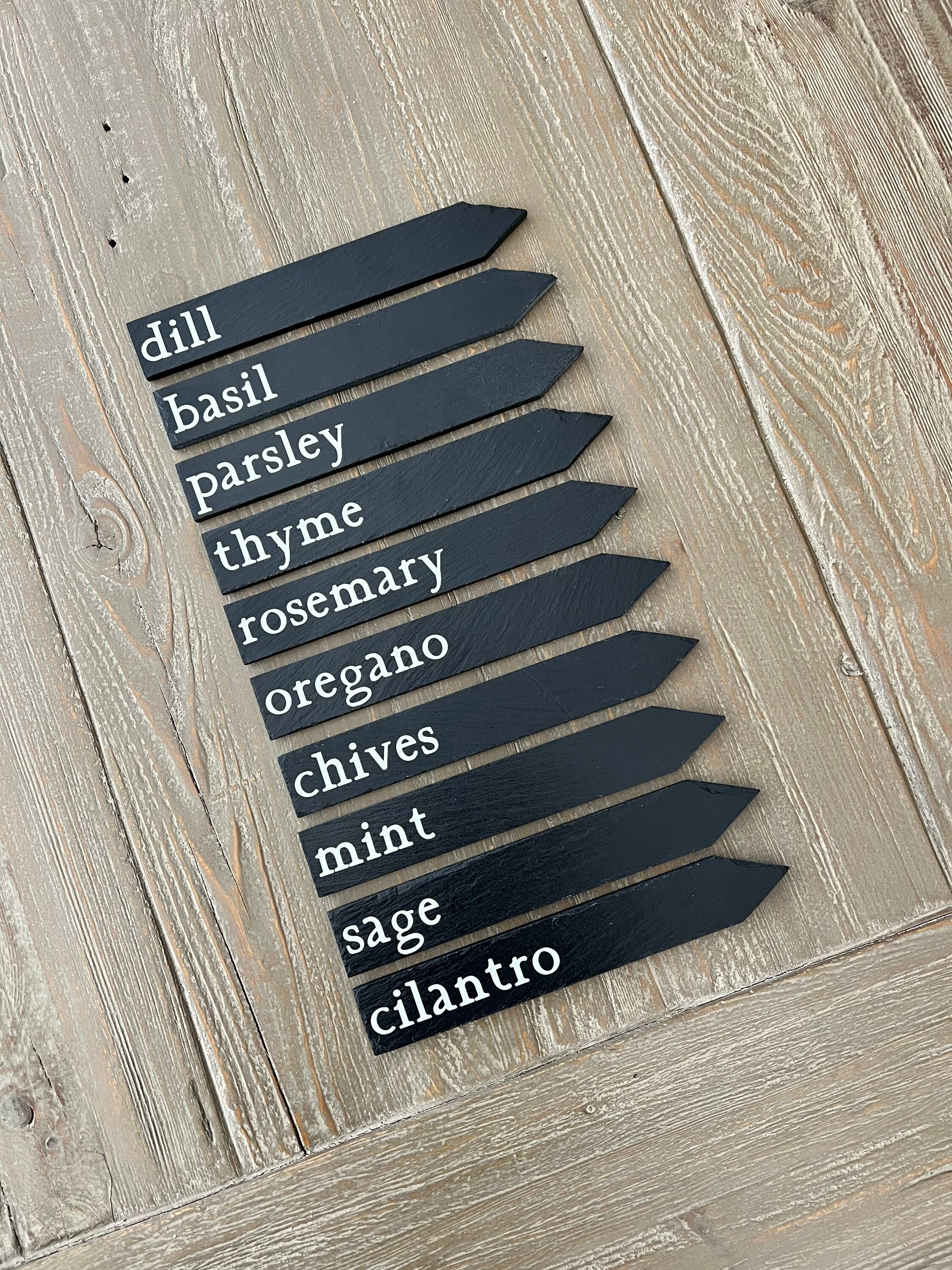 Veggie and Herb Slate Label, Garden Sign, Plant Identification Markers ...