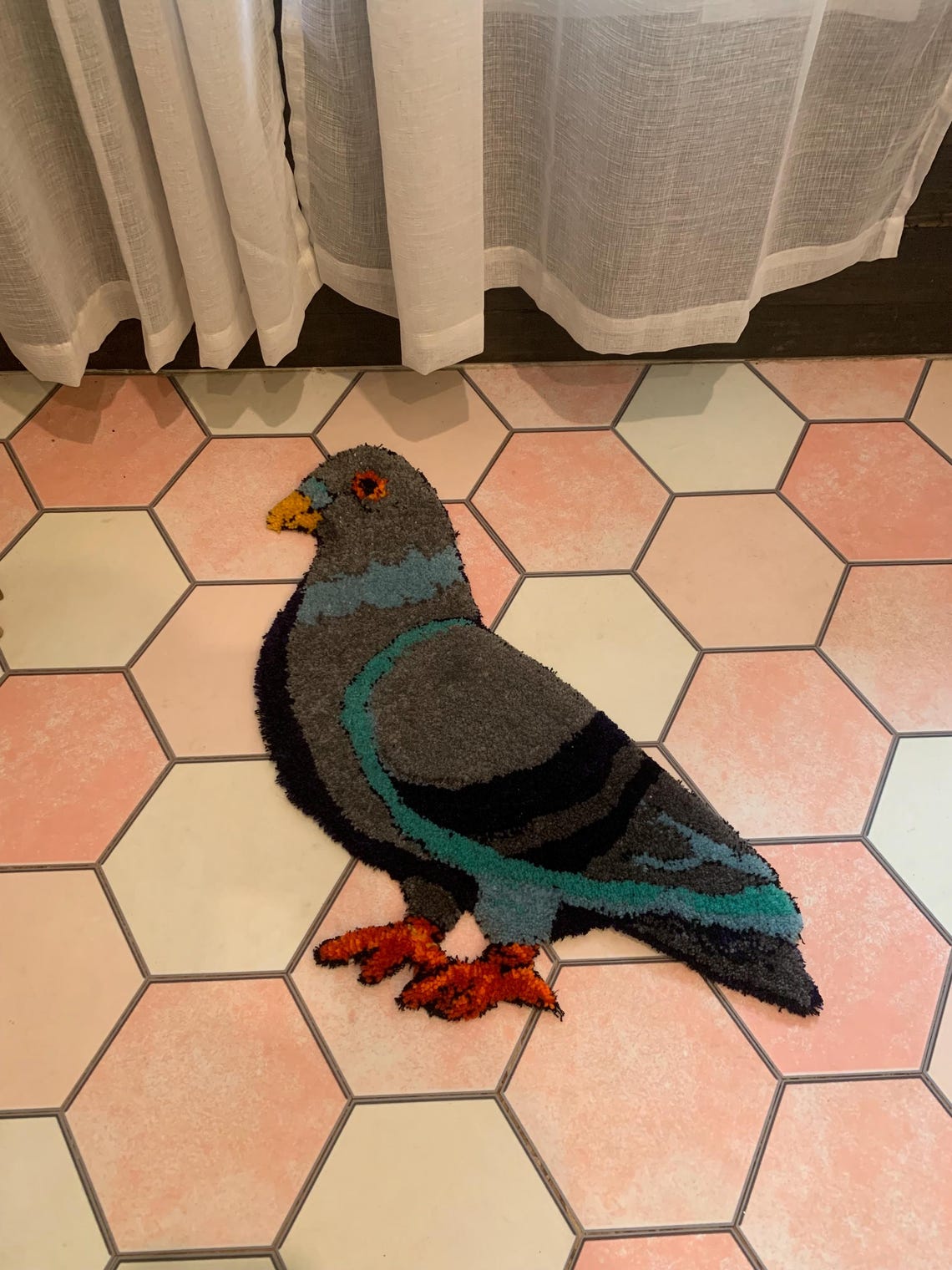 Tufted Pigeon Rug 28”x12” 1/1 Tufted Rug - Etsy